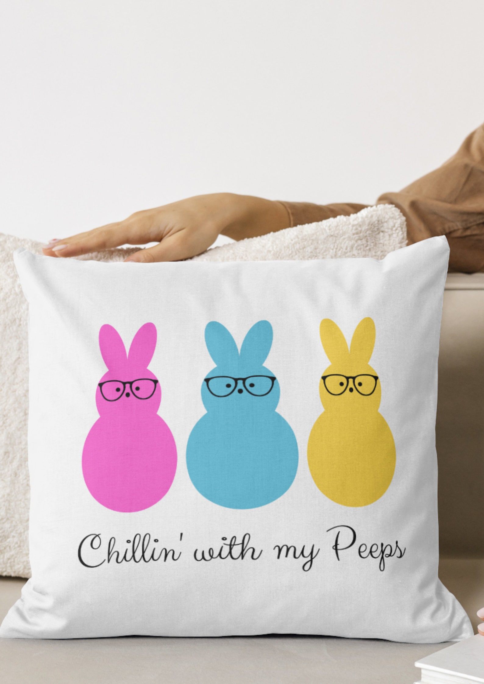 Chillin With My Peeps, Nerd Bunnies With Glasses Digital File - Svg ...