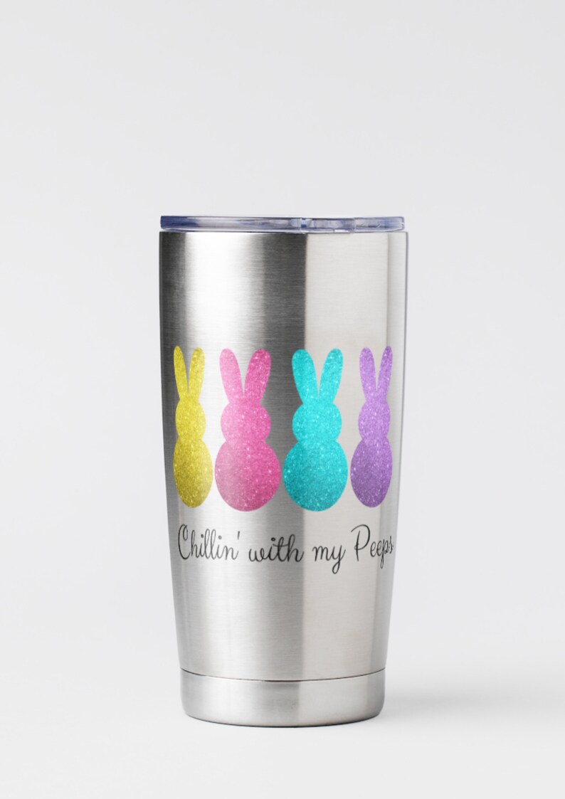 Chillin With My Peeps, Glitter Bunnies Digital File - Svg, Png, Jpg ...