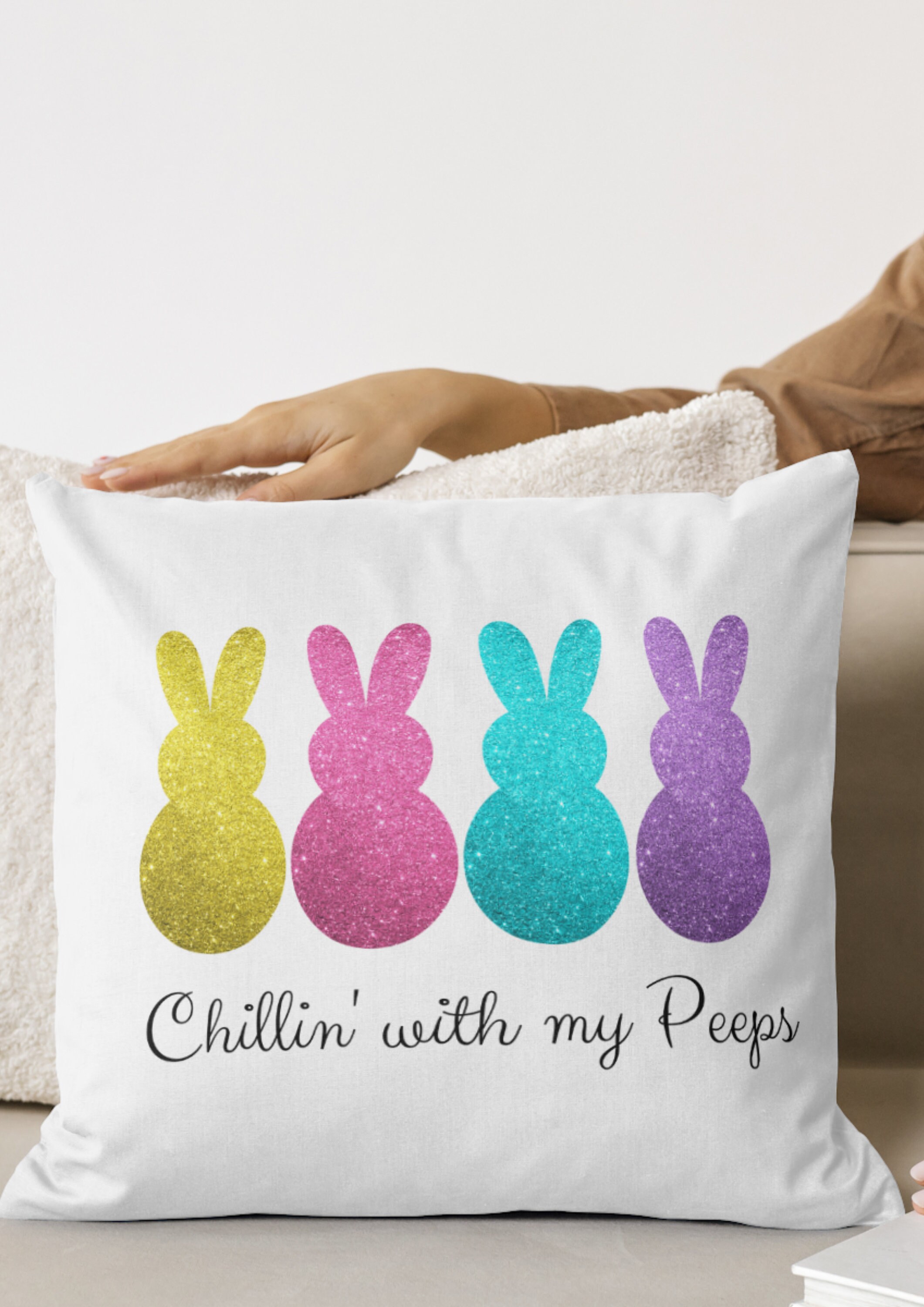 Chillin With My Peeps, Glitter Bunnies Digital File - Svg, Png, Jpg ...