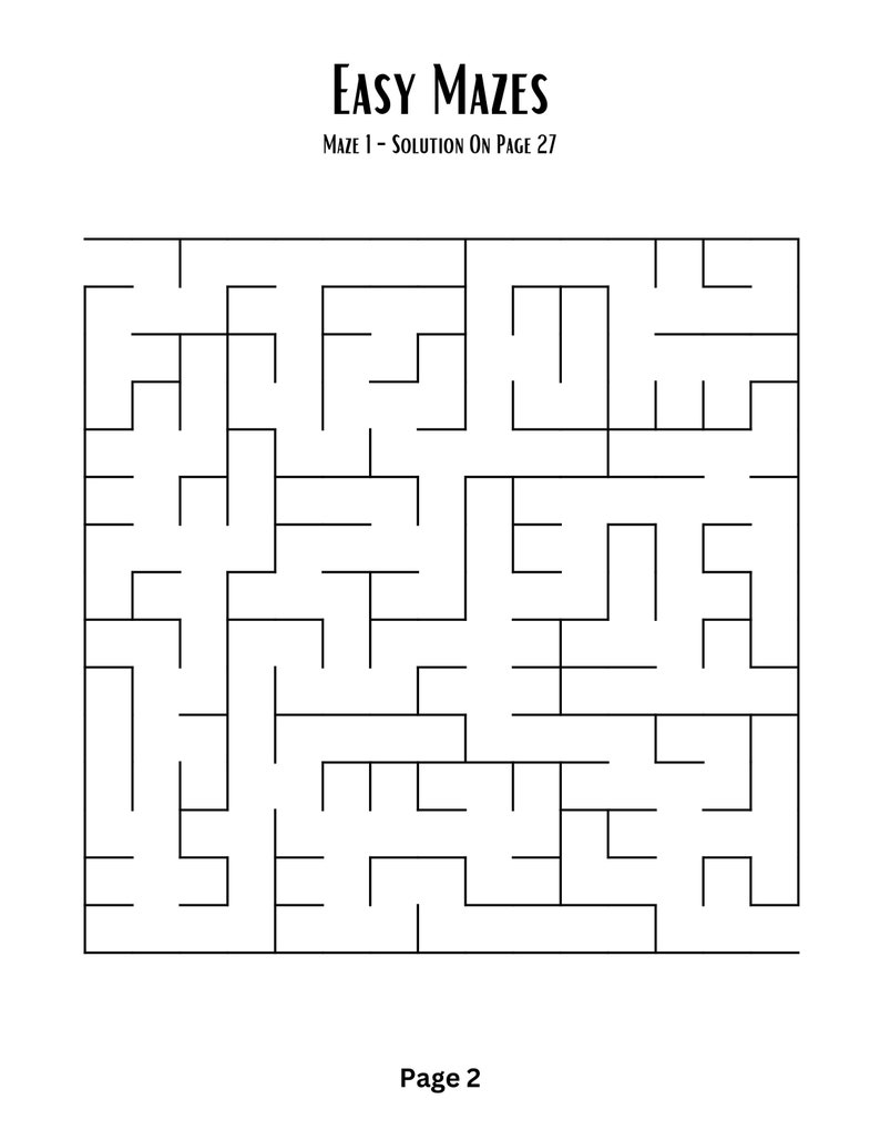100 Large Format Mazes for Adults and Seniors - 5 Types of Mazes With 4 ...