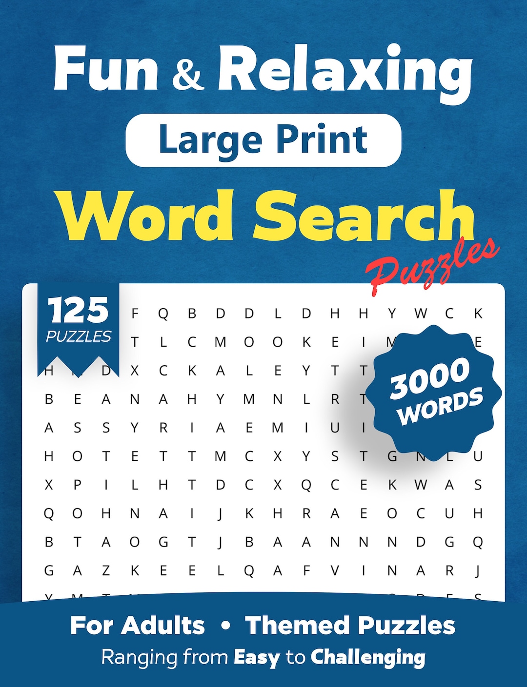 Fun & Relaxing Large Print Word Search Puzzles for Adults and Seniors ...