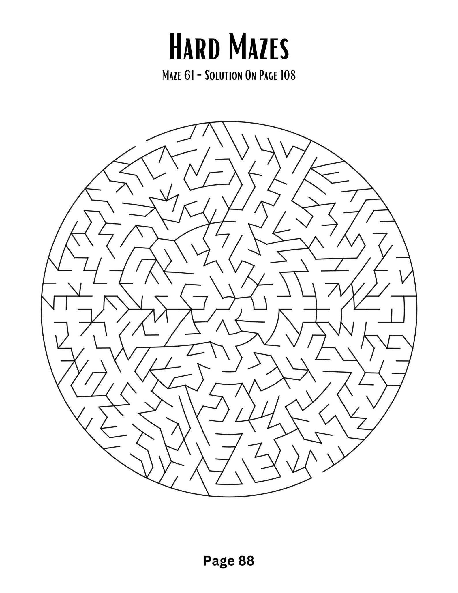 Large Format Mazes for Adults & Seniors: 100 Printable Puzzles (digital ...
