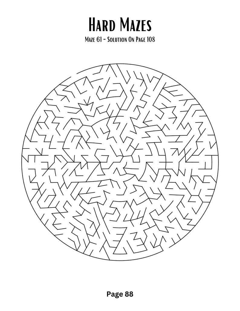 Large Format Mazes for Adults & Seniors: 100 Printable Puzzles (digital ...