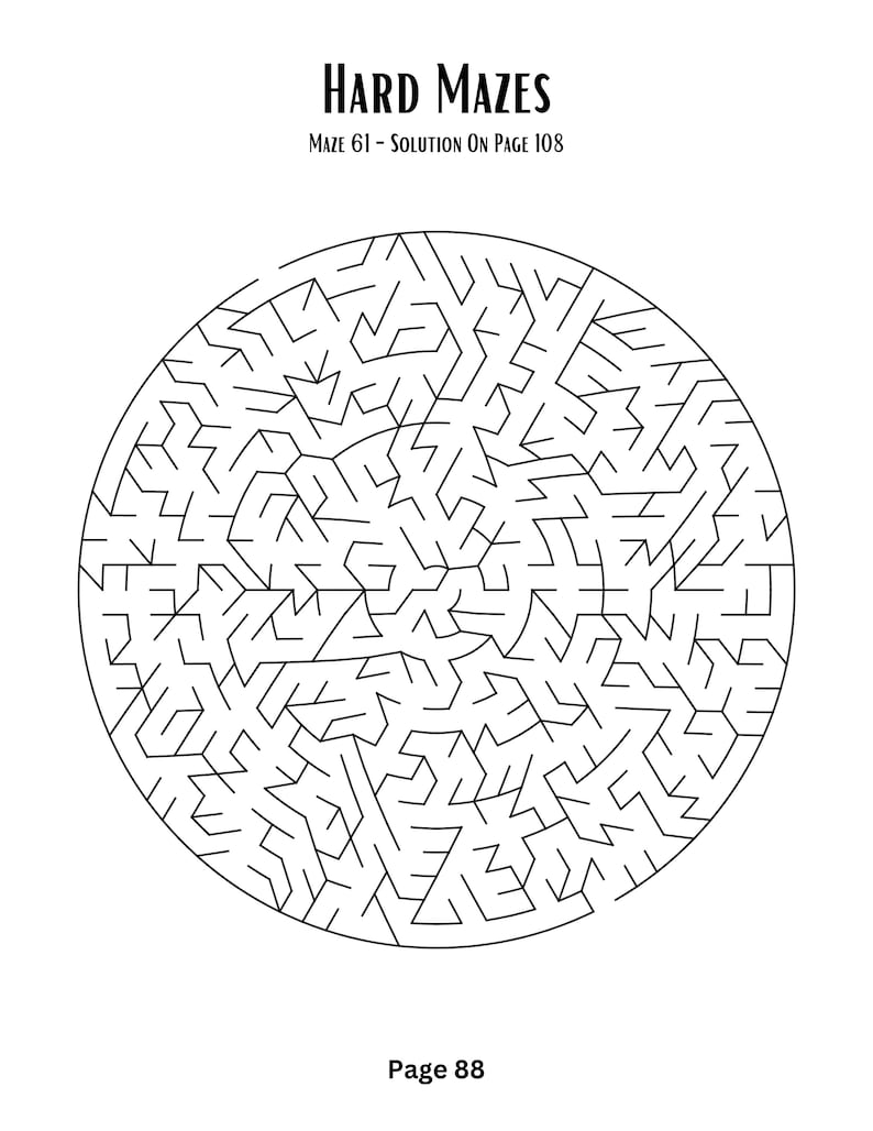 Large Format Mazes for Adults & Seniors: 100 Printable Puzzles (digital Download - Etsy