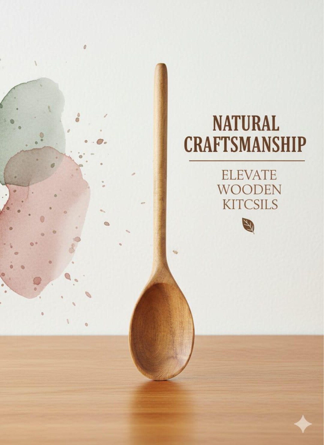 Handcrafted Wooden Cooking Utensil – Rustic Farmhouse Kitchen Décor ...