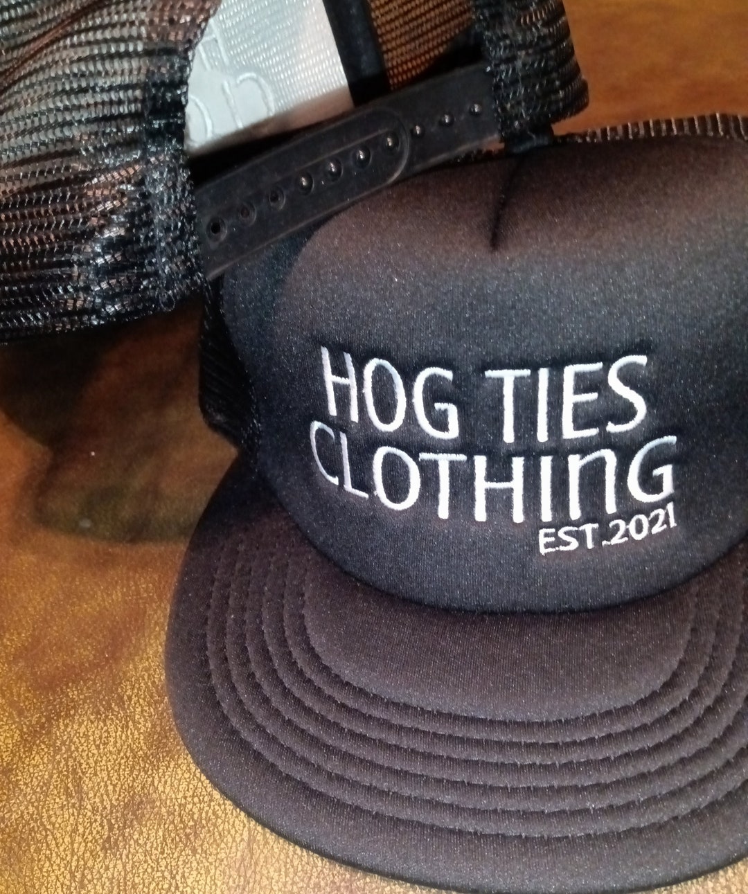 Black HOG TIES CLOTHING Trucker Foam Hat - Etsy