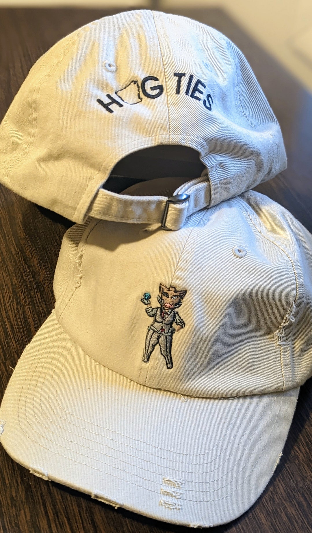 HOG TIES Daisy Distressed Caps - Etsy