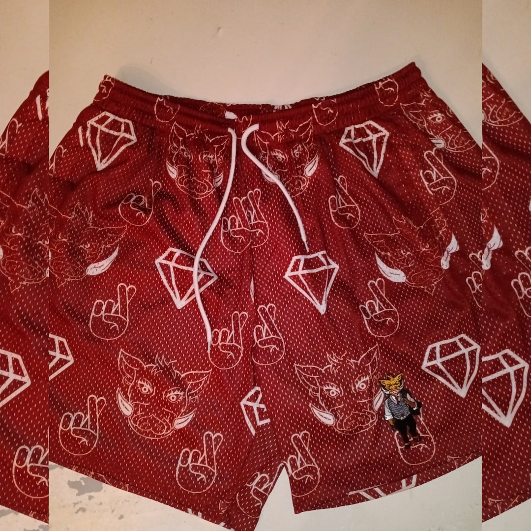 Red HOG TIES Emoji Shorts - Etsy