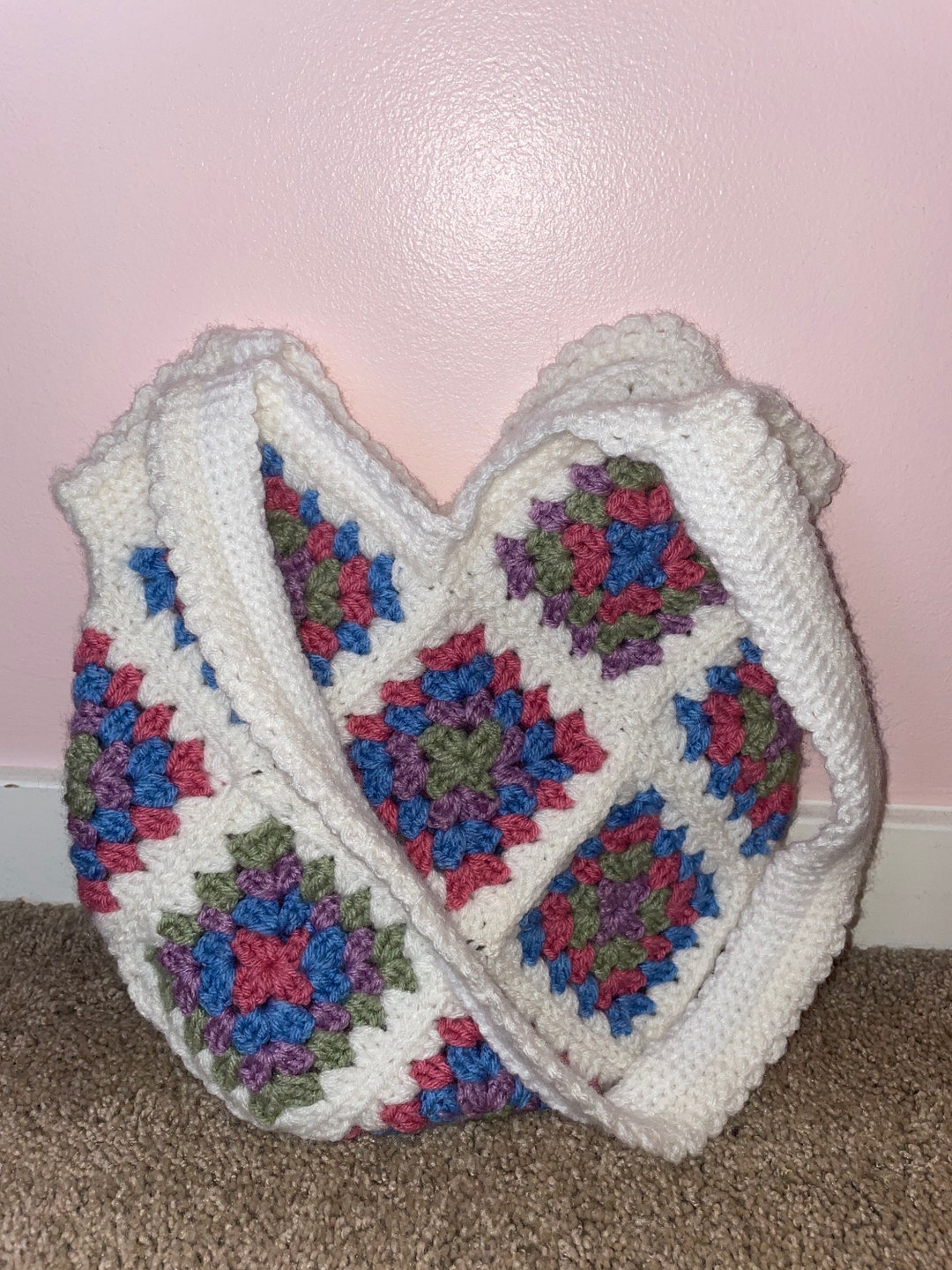 Boho Granny Square Tote Bag - Etsy