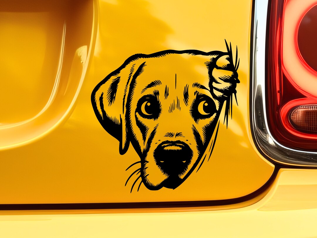 Peeker Sticker Labrador Car Stickers Car Decal Dog Dad Peeking Dog ...