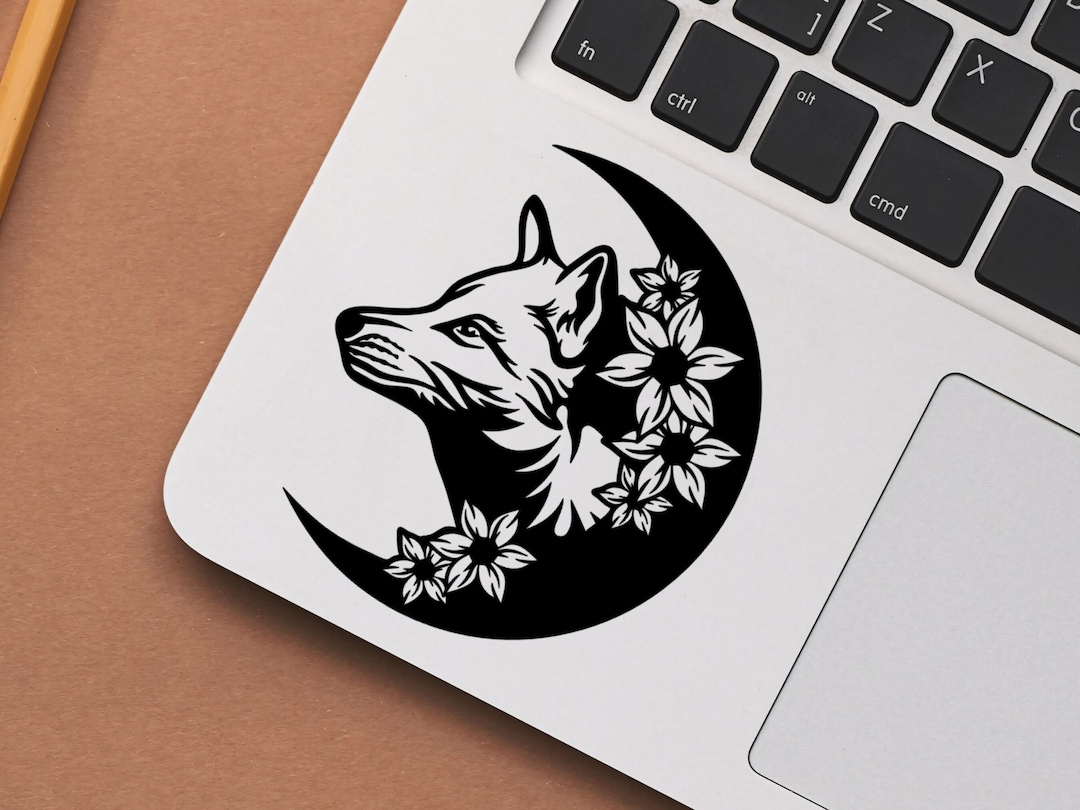 Vinyl Decal Wolf Moon Car Window Planner Notebook Tumbler Kiss Women ...