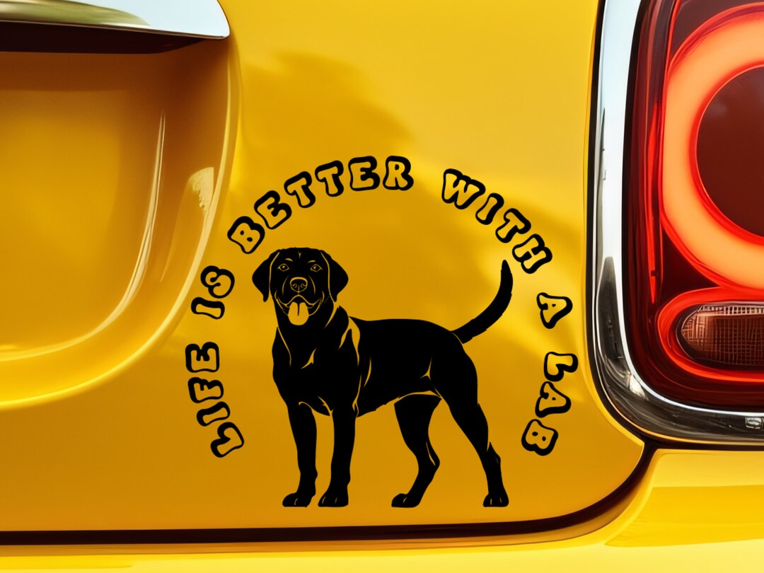 Vinyl Car Decal, Labrador Decal, Labrador Sticker, Lab Decor, Mother's ...