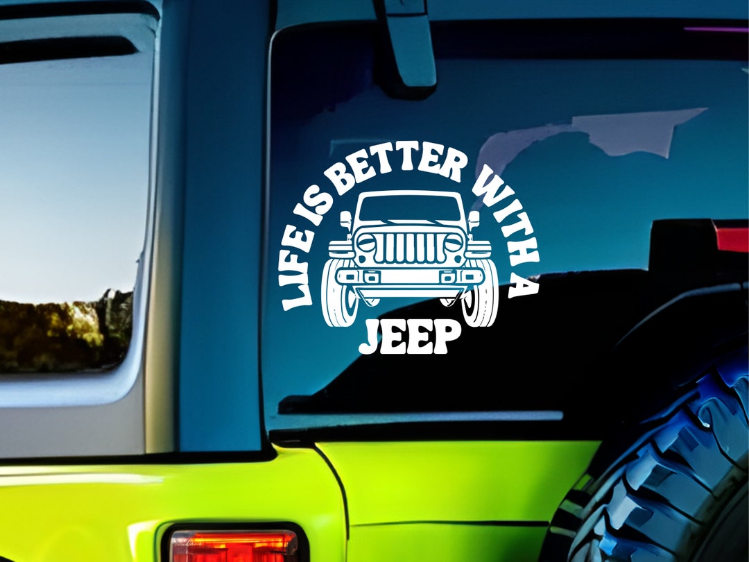 Jeep Decal Car Decal Vinyl Decal Jeep Stickers Car Sticker Jeep Sign ...
