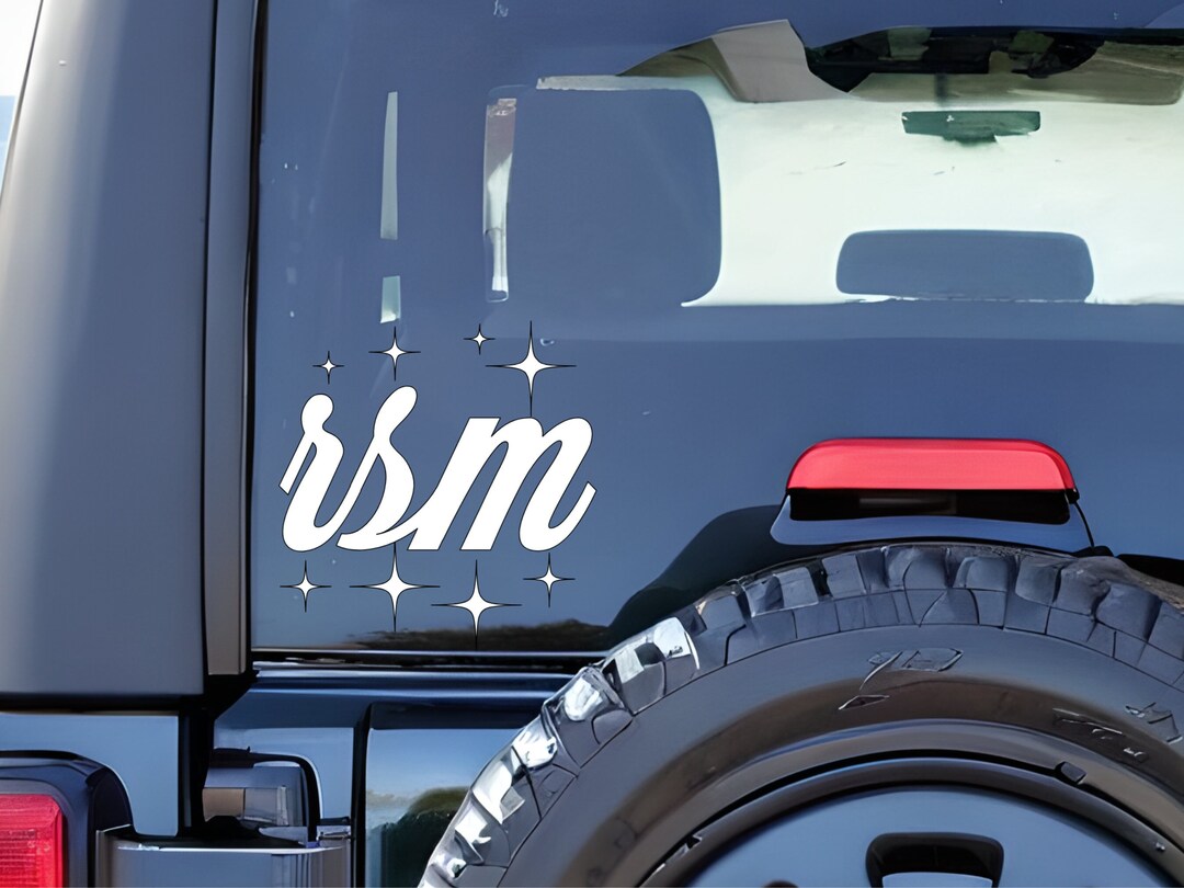 Monogram Car Decal, Vinyl Decal, Personalized Car Decal, Monogram ...
