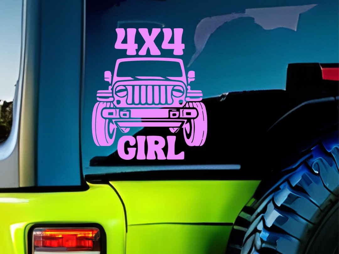Jeep Girl Vinyl Car Decal Sticker Jeep Wrangler Car Accessories Window ...