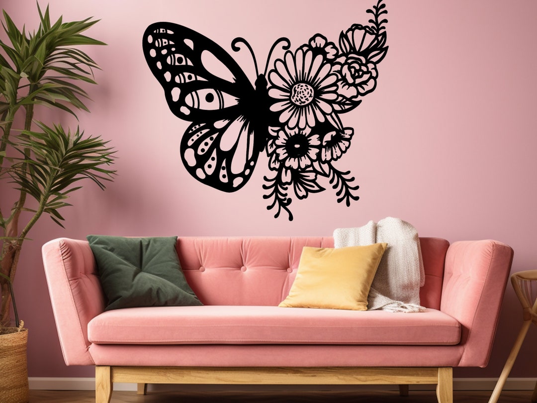 Butterfly Wall Art Large Butterfly Wall Decor Butterfly Wall Decal ...