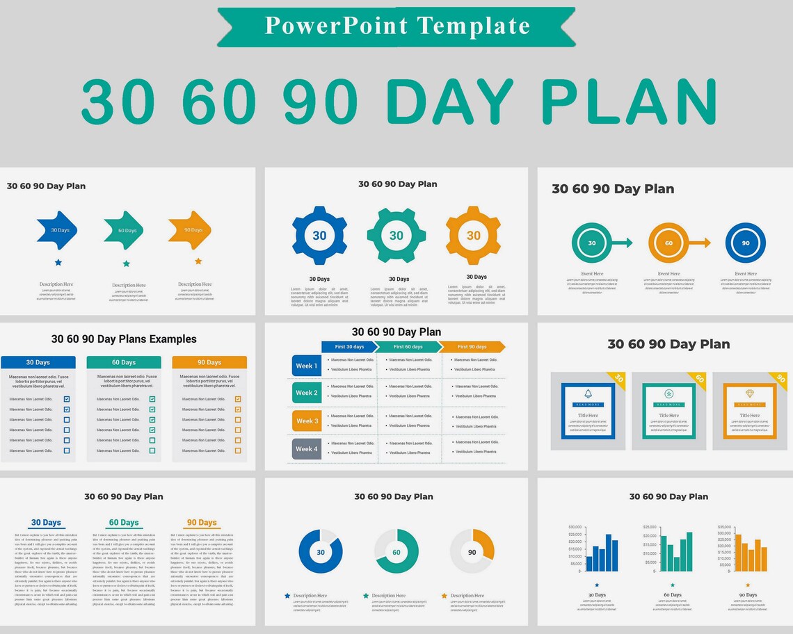 New Custom 30 60 90 Day Plan Template Powerpoint, 30 60 90 Template, 30 ...