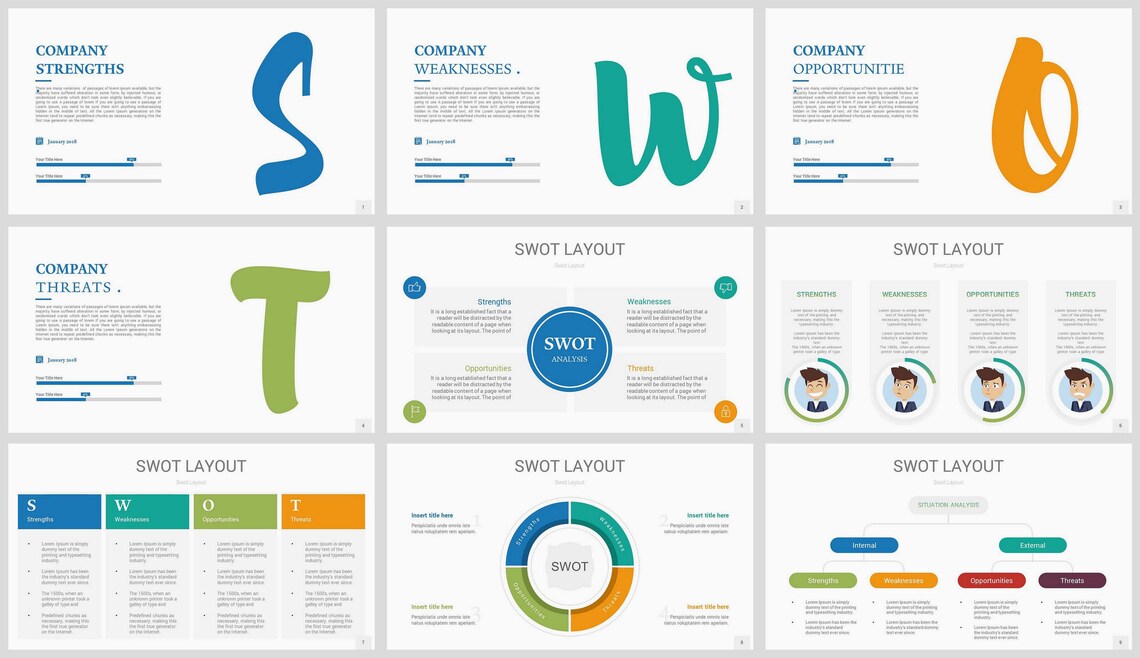 New Custom SWOT Analysis Templates, Swot Layout Infographics, SWOT ...