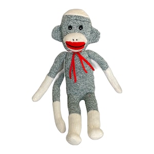Handmade Sock Monkey: Classic Red Heel Design, 18" Plush Toy. - Etsy