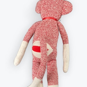 Handmade Sock Monkey: Classic Red Heel Design, 18" Plush Toy - Etsy