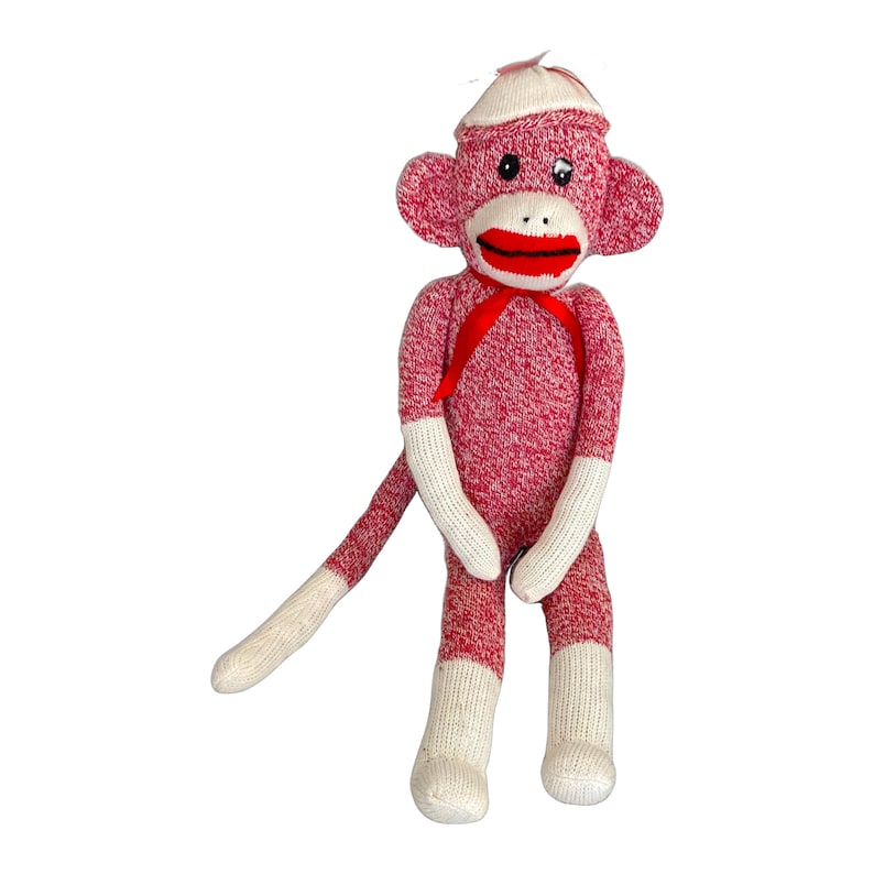 Handmade Sock Monkey: Classic Red Heel Design, 18" Plush Toy. - Etsy