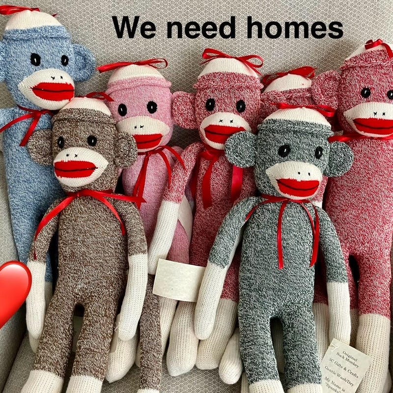 Brown Sock Monkey - Etsy