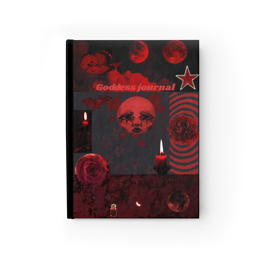 Bloody Red Goddess Journal - Ruled Line - Etsy
