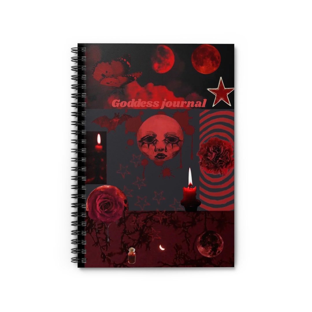 Bloody Red Goddess Journal Spiral Notebook - Ruled Line - Etsy