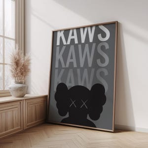 KAWS, Set of 3 Posters – Minimalist Printable Wall Art, Hype Beast KAWS ...