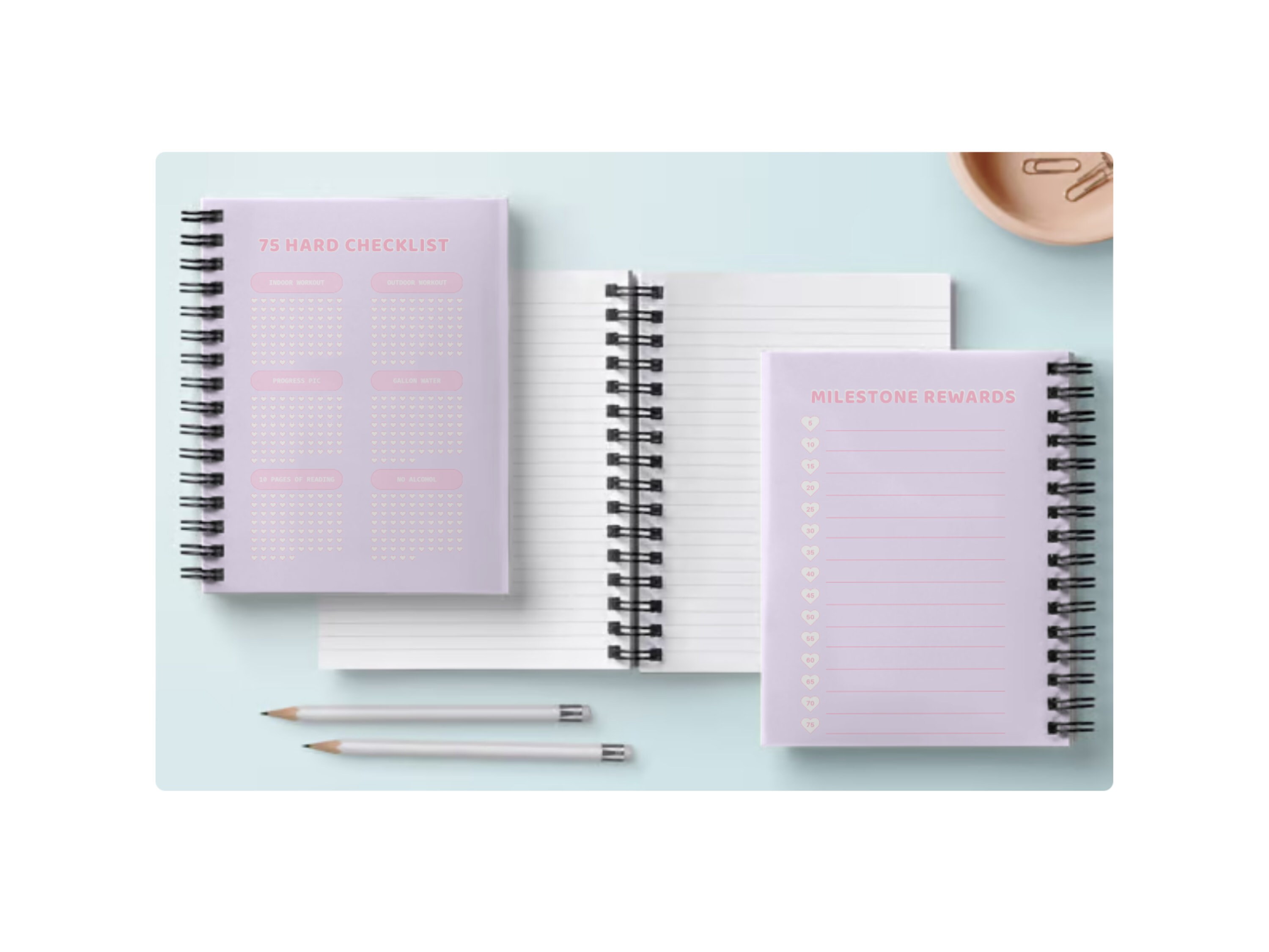 75 Hard Challenge Printable Workout Plan 75 Hard Tracker 75 Day ...