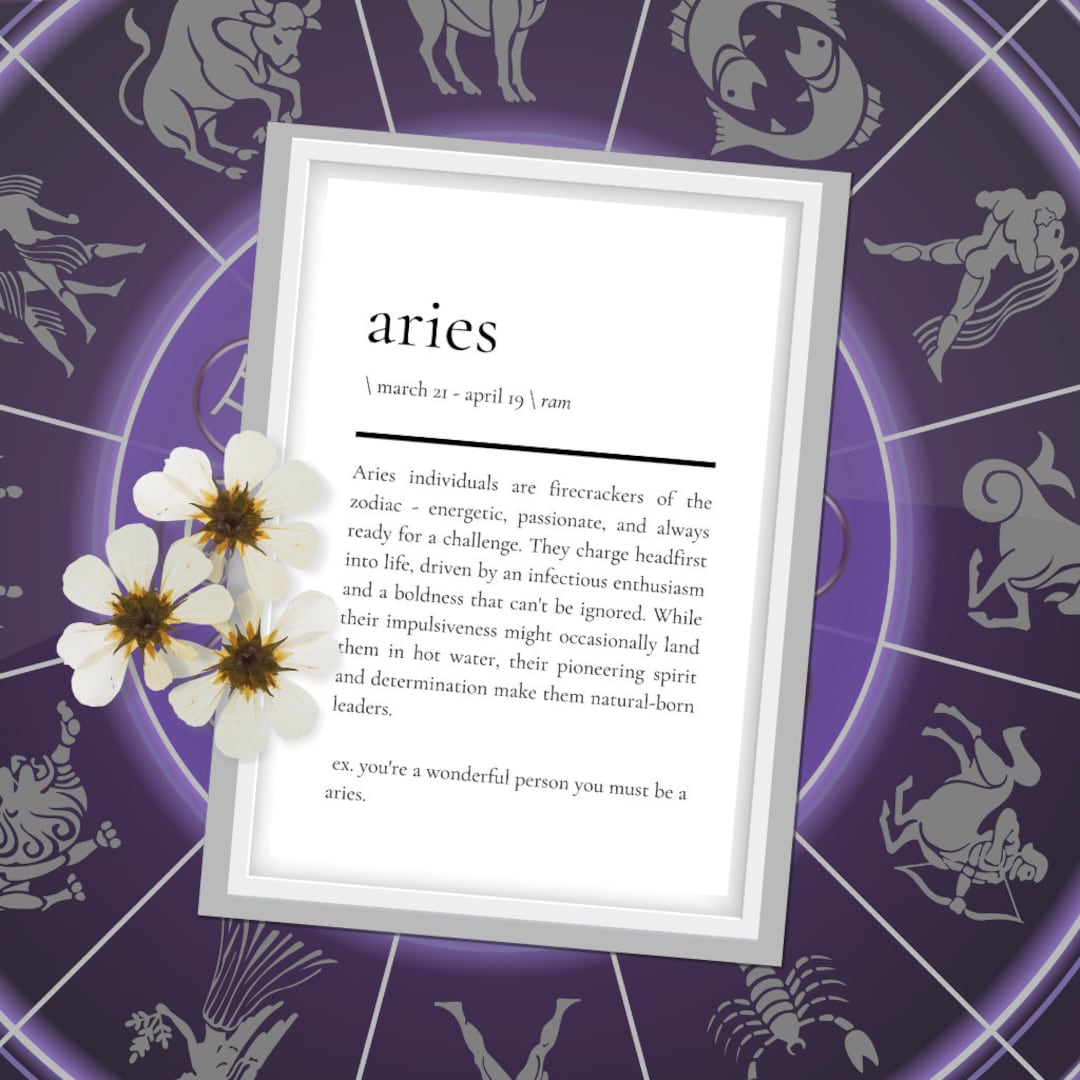 Aries Print, Aries Wall Art, Astrology Wall Decor, Wall Art Printable ...