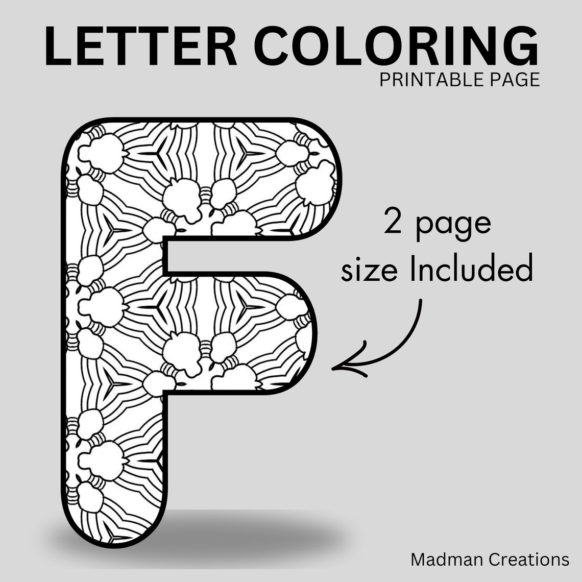Mandala Alphabet Coloring Pages. Letter Coloring. Printable Letter ...