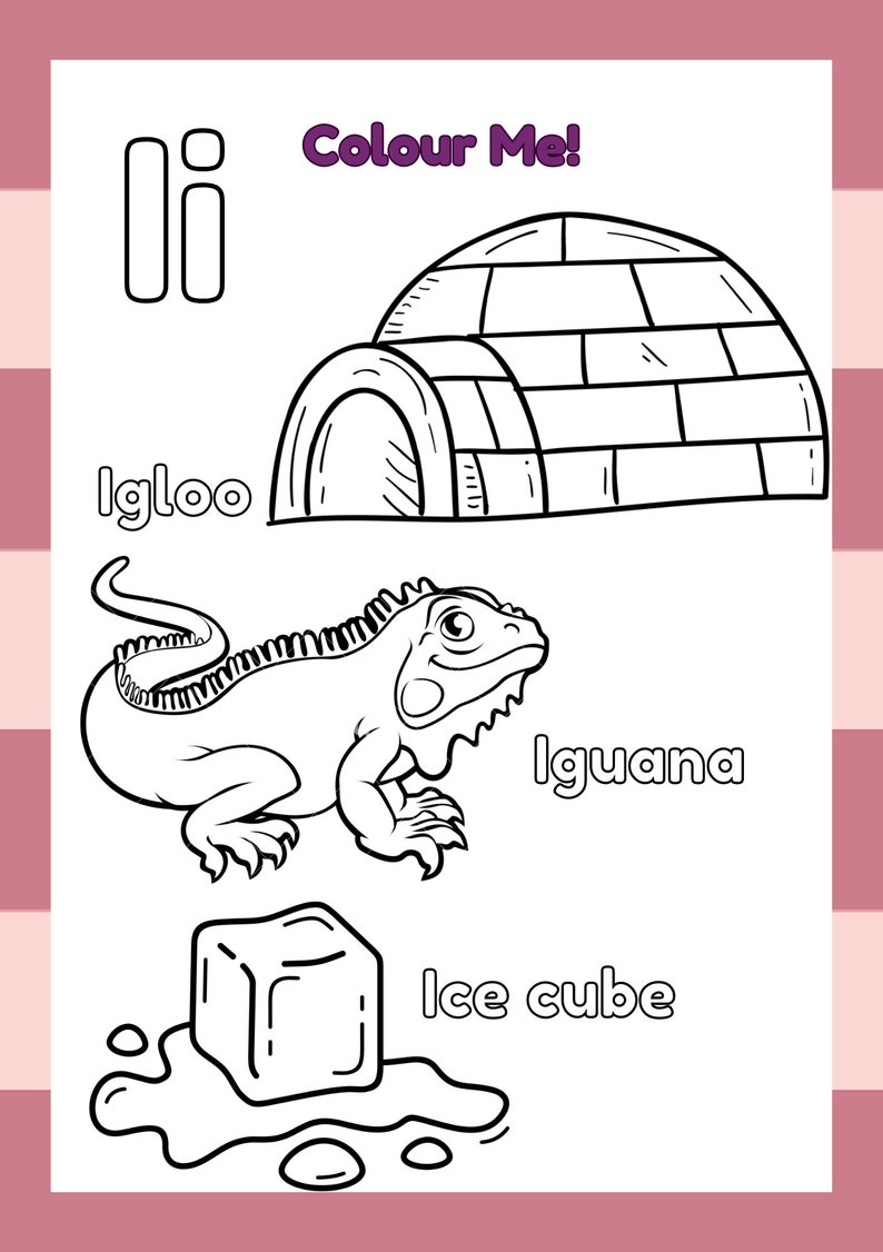 Alphabet Coloring Pages, Preschool Printable (digital Download) - Etsy