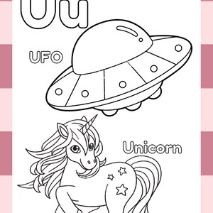 Alphabet Coloring Pages, Preschool Printable (digital Download) - Etsy