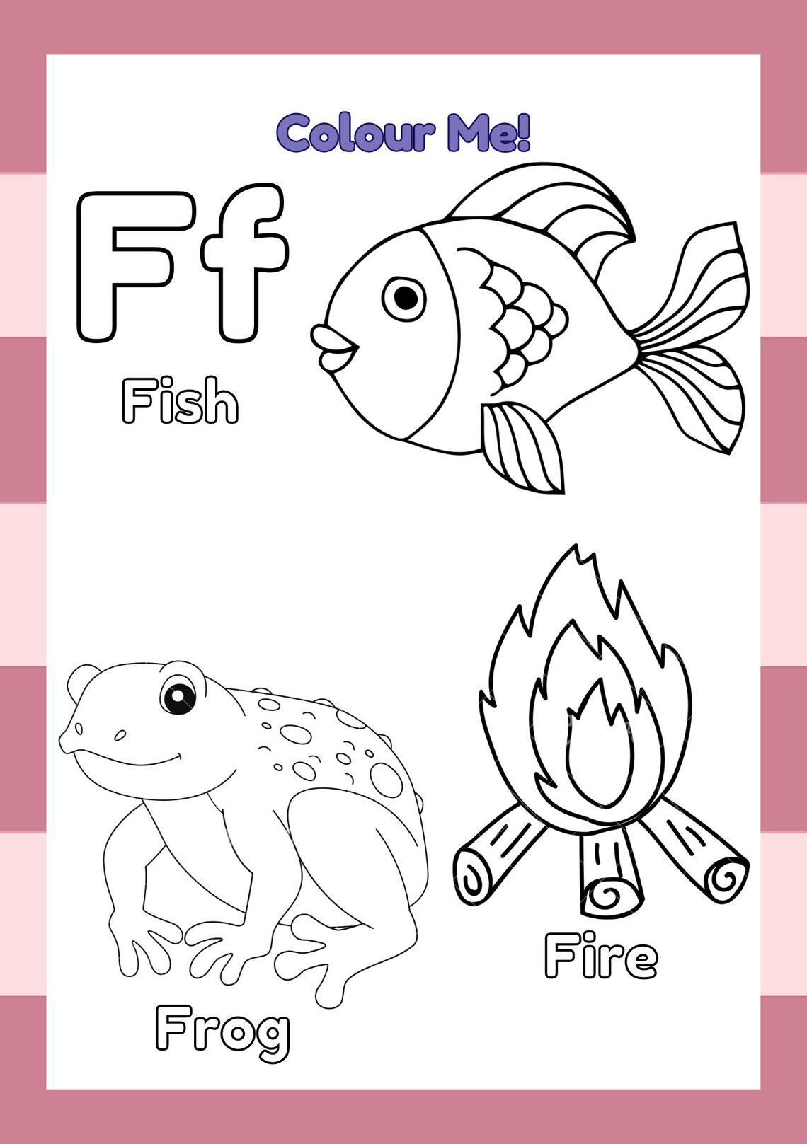 Alphabet Coloring Pages, Preschool Printable (digital Download) - Etsy