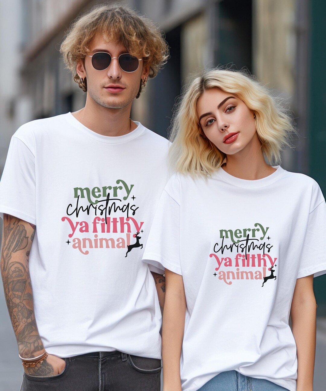 Comfort Colors Merry Christmas Ya Filthy Animal – Merry Christmas Shirt ...
