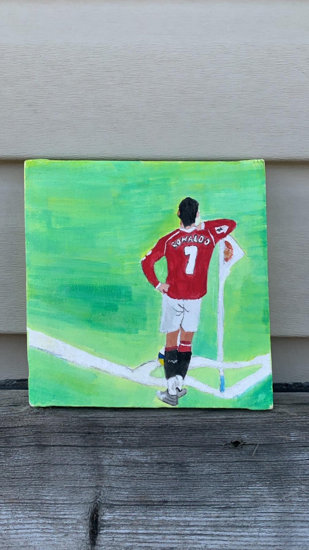 Hand-painted Cristiano Ronaldo Canvas Art | Manchester United Icon ...