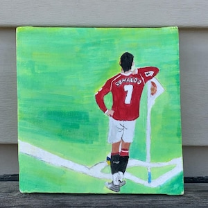Hand-painted Cristiano Ronaldo Canvas Art | Manchester United Icon ...