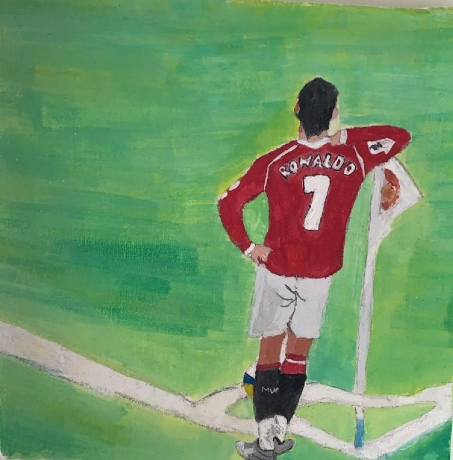 Hand-painted Cristiano Ronaldo Canvas Art | Manchester United Icon ...