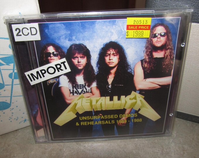Sealed - Metallica - Very Rare 2 CD Set - Unsurpassed Demos and Rehearsals 1984-1988 - Mint ...