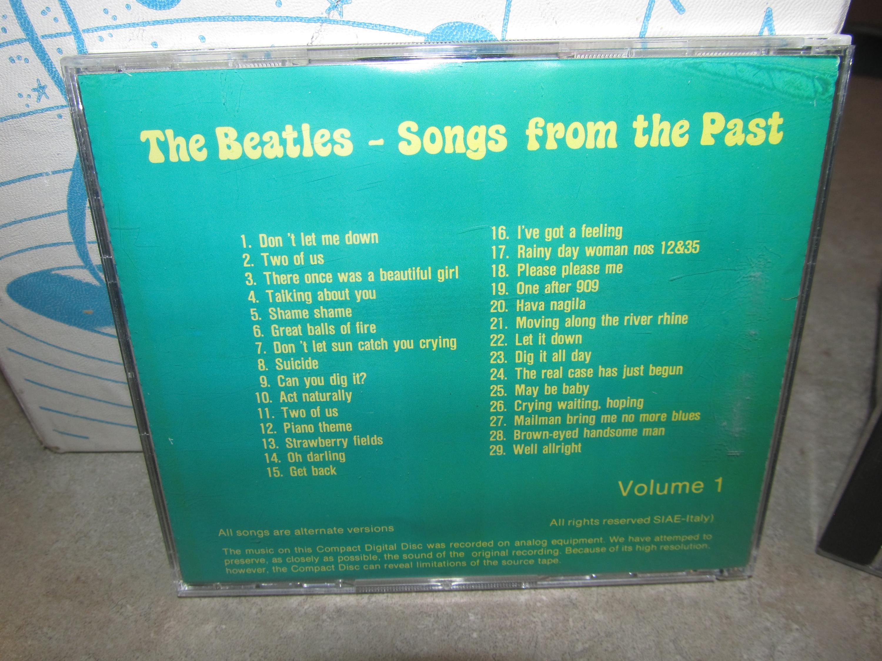 The Beatles - Very Rare 2 CD Set - Songs From the Past - Volumes 1 and ...