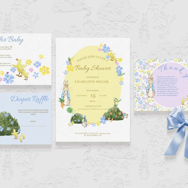 Peter Rabbit Baby Shower Suite - Etsy