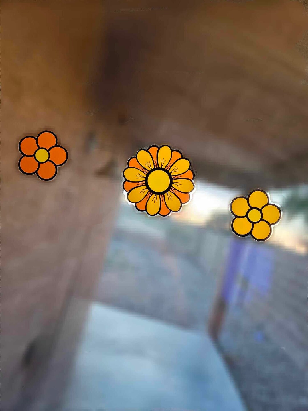 Window Cling Floral Design Pack of 3 - Daisy Flower Decal Pack for ...