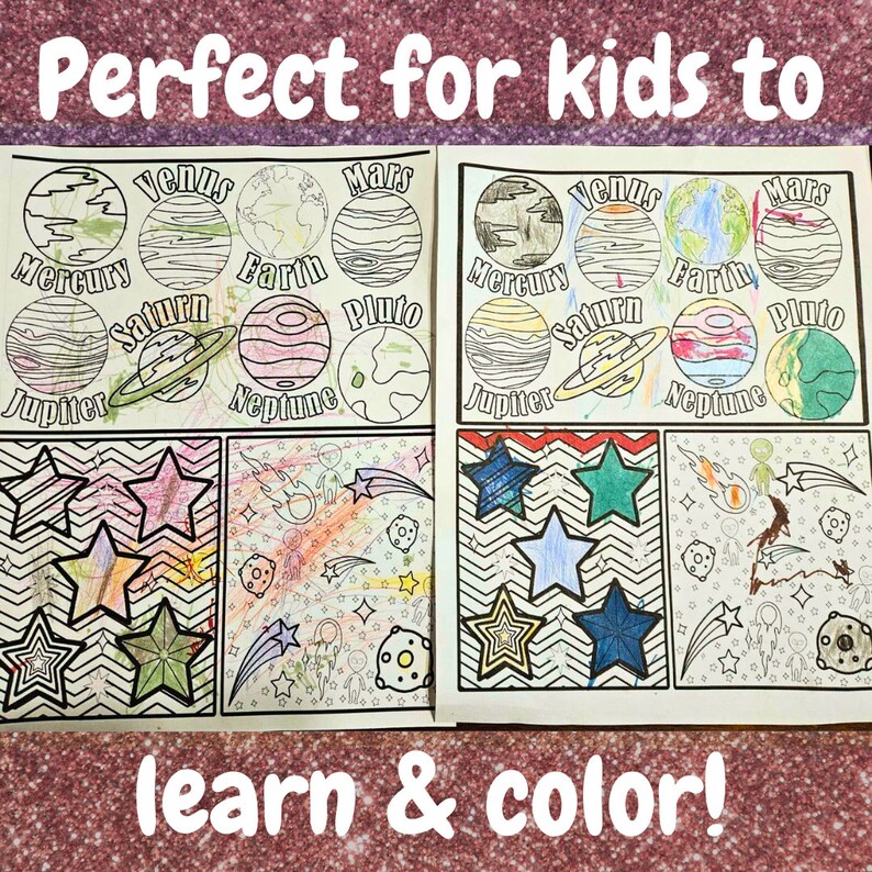 Star Coloring Page Space Kids Learning Activity Planets and Stars Space ...