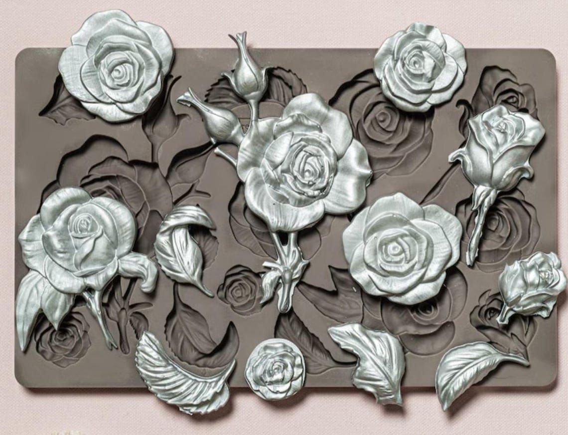 Fragrant Roses Decor Mold, Redesign With Prima Silicone Craft Mold - Etsy