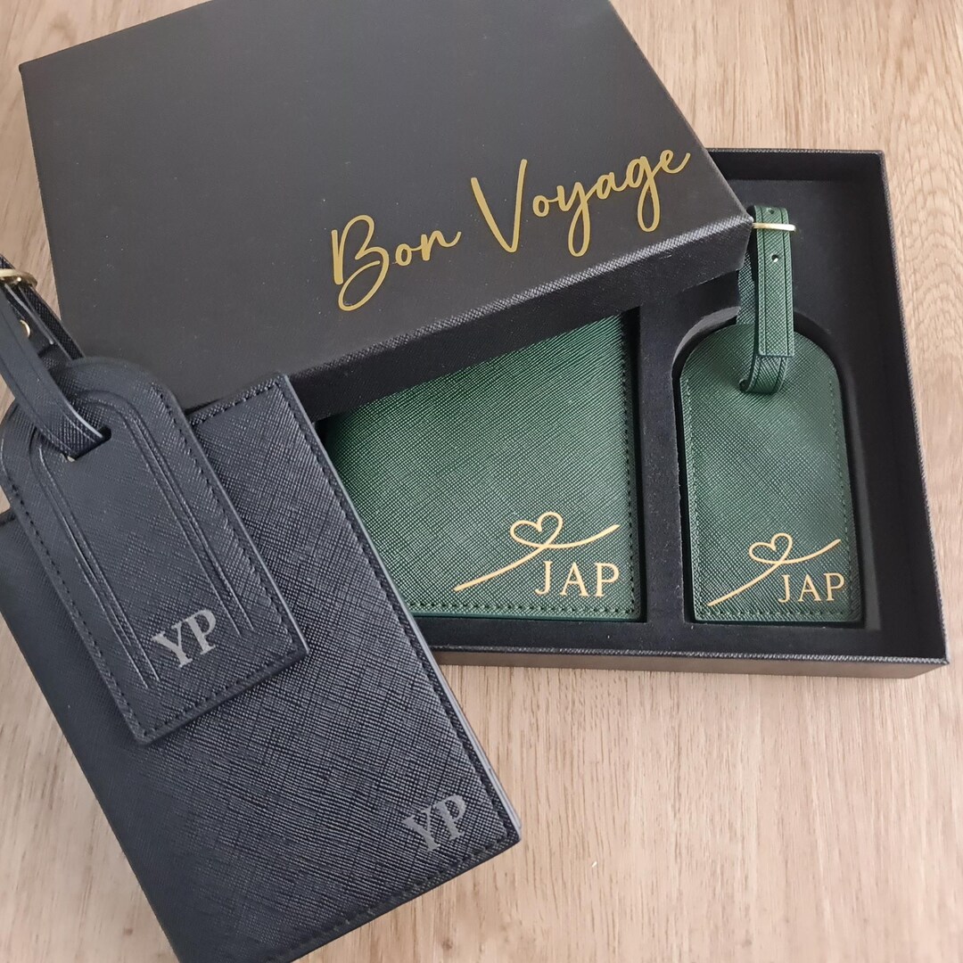 Personalised Travel Gift Set – Custom Luxury Box With Passport Cover ...