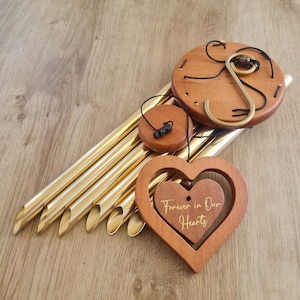 Personalized Spinning Heart Pet Memorial Wind Chimes Sympathy Gift for ...