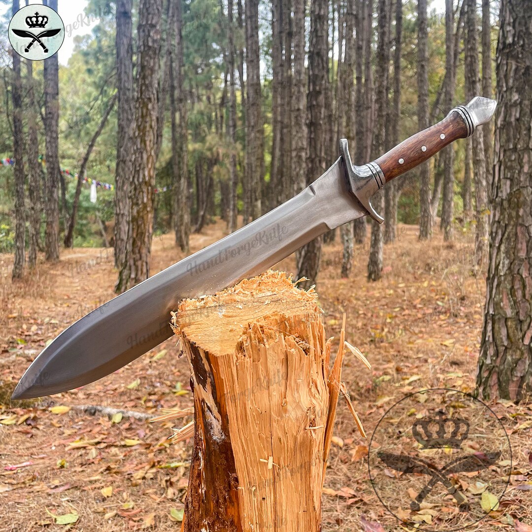 Fixed Blade Greek Achilles Sword With Leather Sheath-handcrafted Carbon ...