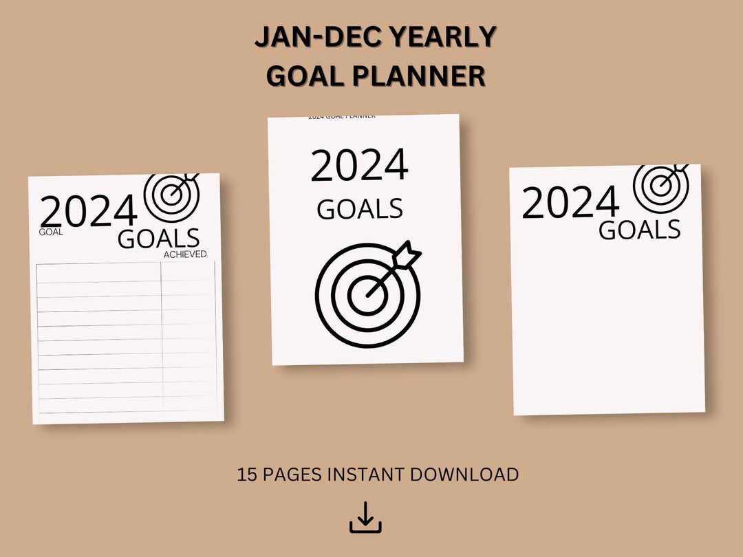 2024 Goals Planner, Goal Setting Journal, Daily Planner, Productivity ...