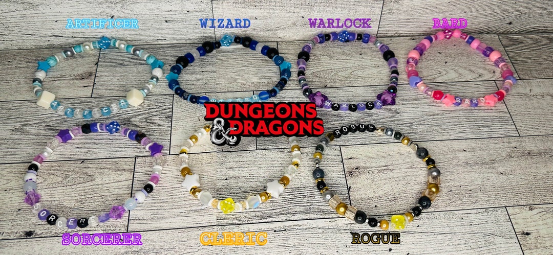 DND Class Inspired Beaded Bracelets Set 2 - Etsy